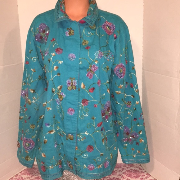 Quacker Factory | Jackets & Coats | Quaker Factory Embellished Beads ...